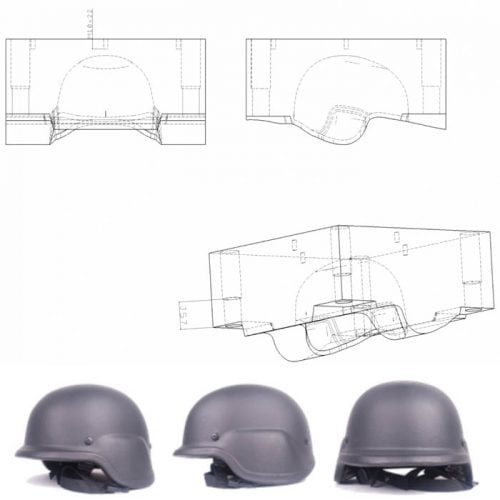 Bulletproof helmet mold