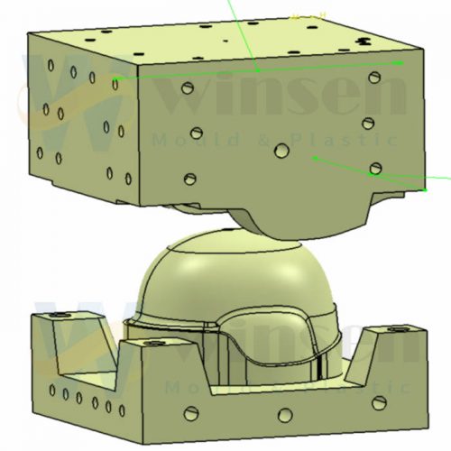 Bulletproof helmet mold